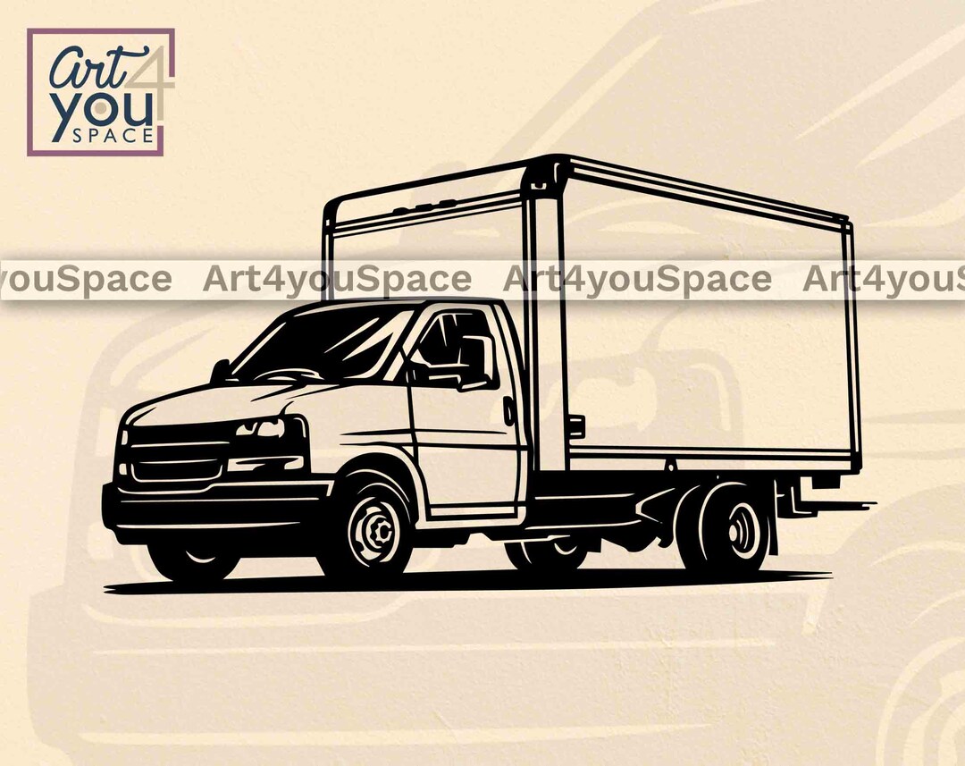 Box Truck Svg, Chevrolet Vector Graphics, Trasport Clipart, Vehicle Car ...