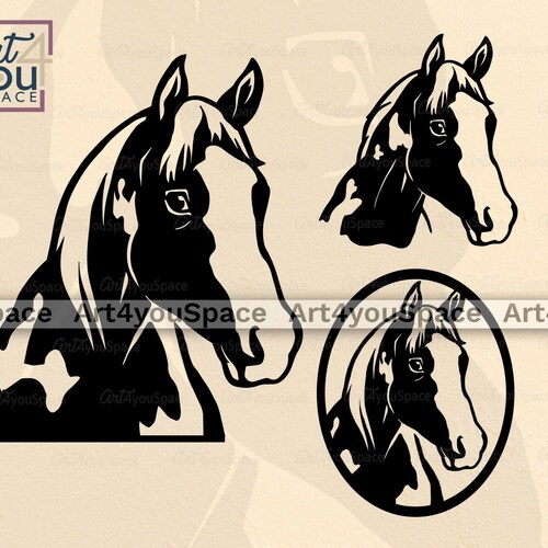 Horse Head DXF File for Your CNC Laser Plasma Cutter or - Etsy