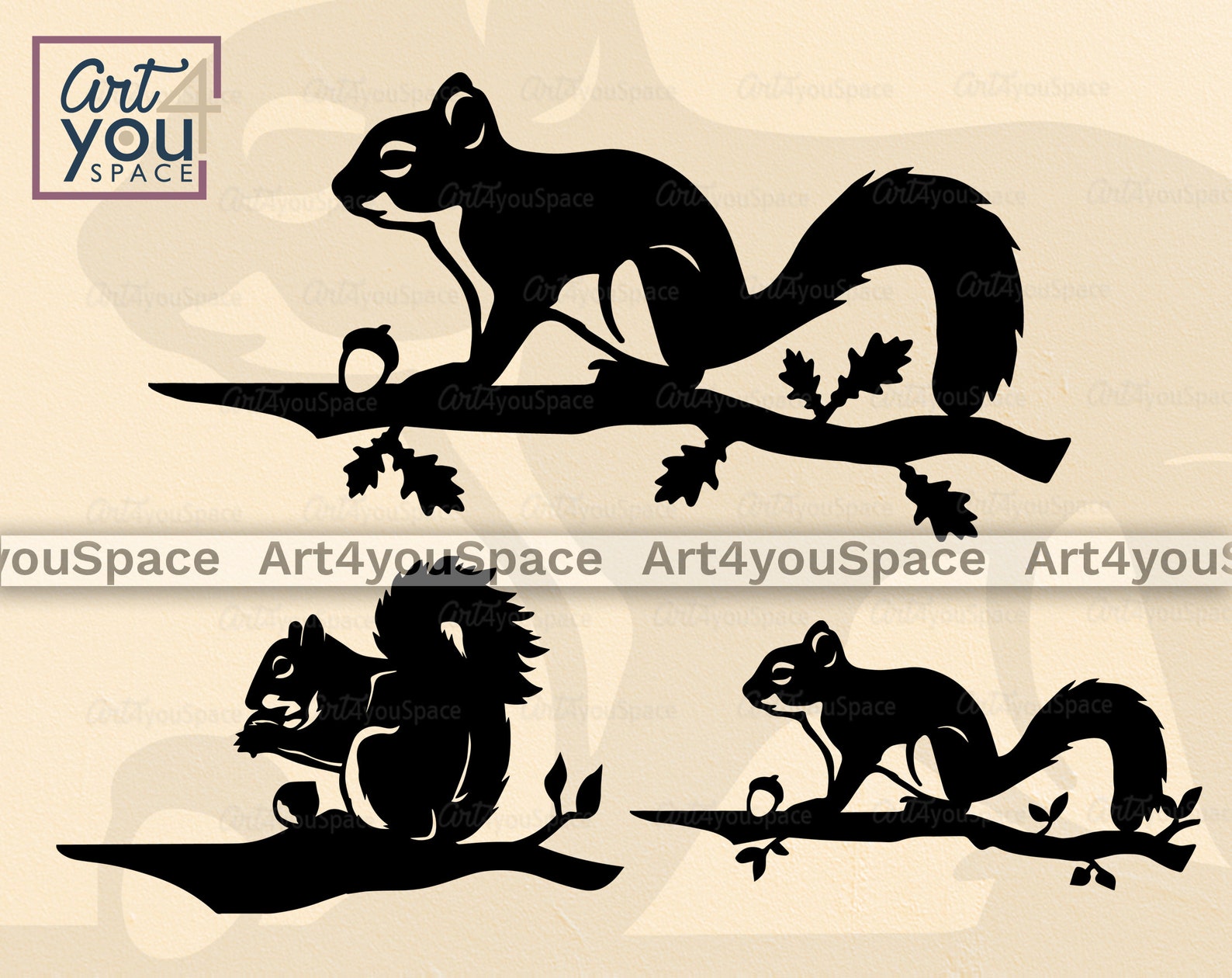 Squirrel SVG file for cricut woodland animal clipart | Etsy