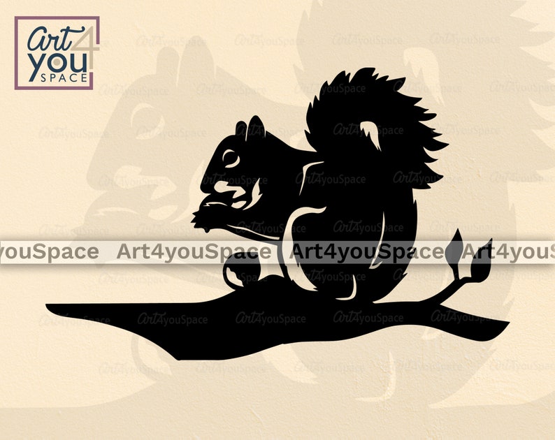 Squirrel SVG file for cricut woodland animal clipart | Etsy