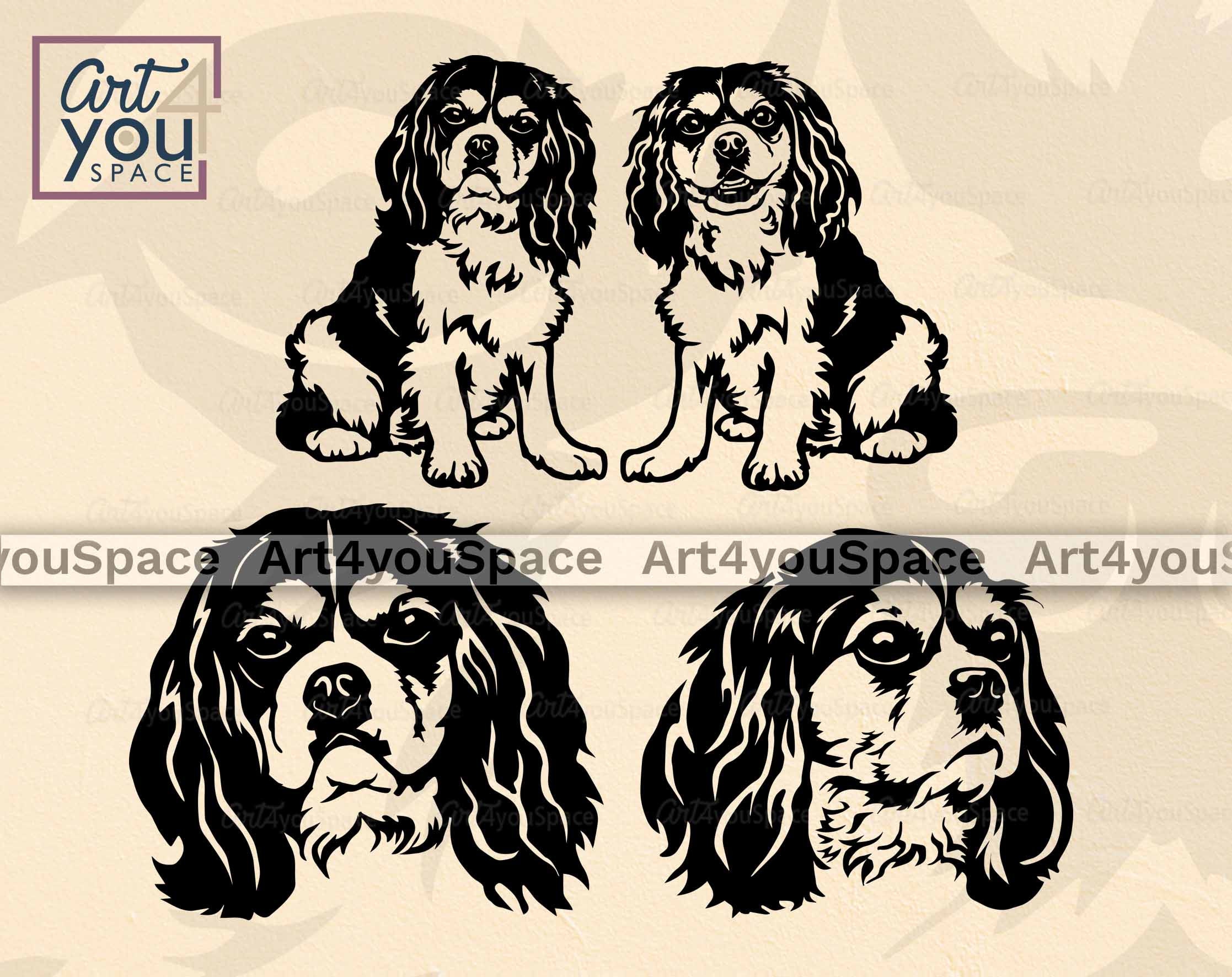 Cavalier King Charles Spaniel SVG Dog Svg Files for Cricut - Etsy UK