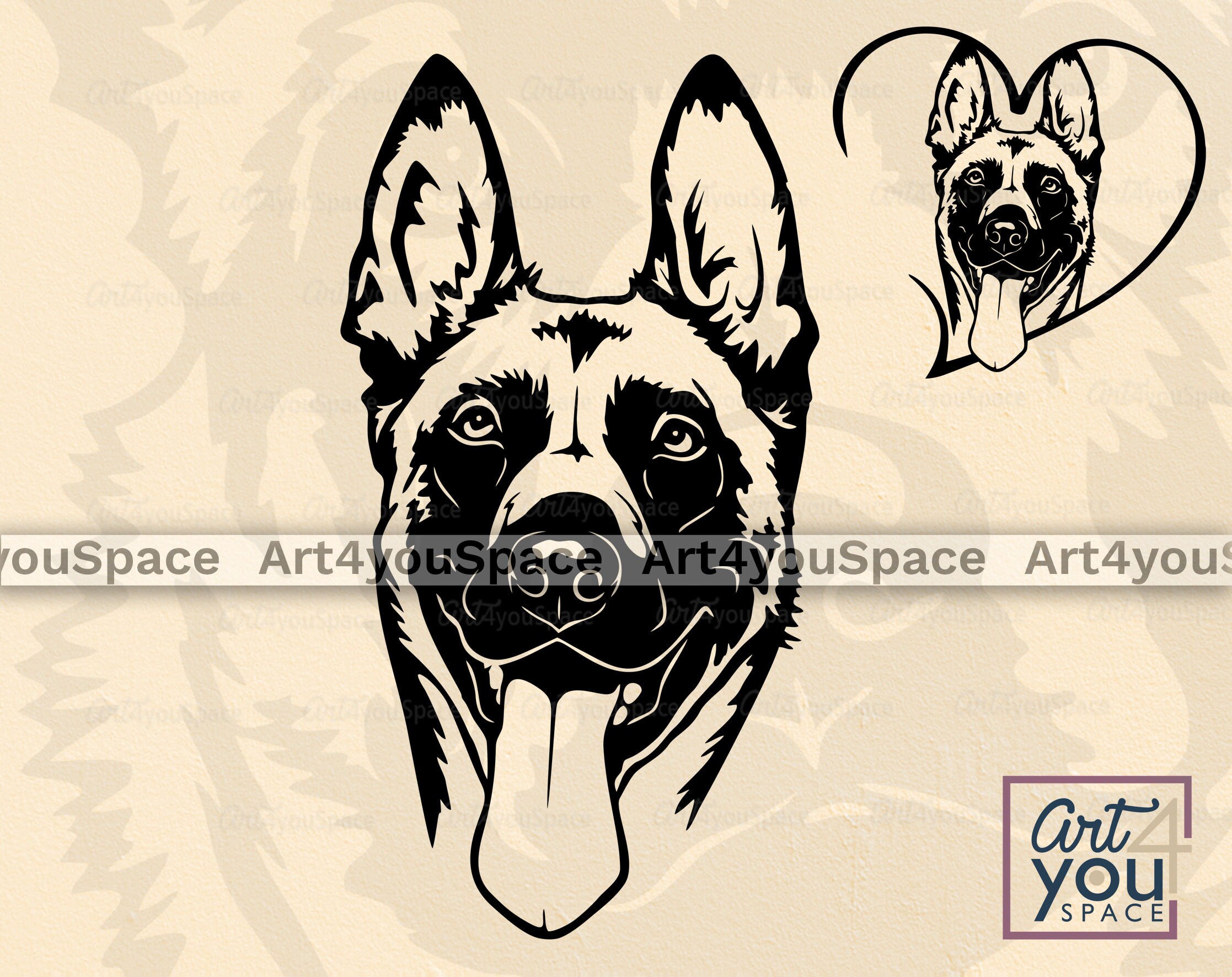 Dxf Dog Svg Belgian Malinois SVG Eps Belgian Malinois Files for Cricut ...