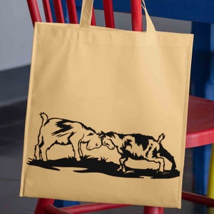 Butting Goats Svg File for Cricut, Farm Animal Clipart, Farmhouse Sign ...