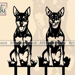 Australian Kelpie Dog Svg File for Cricut, Cnc Laser DXF Vector Art ...