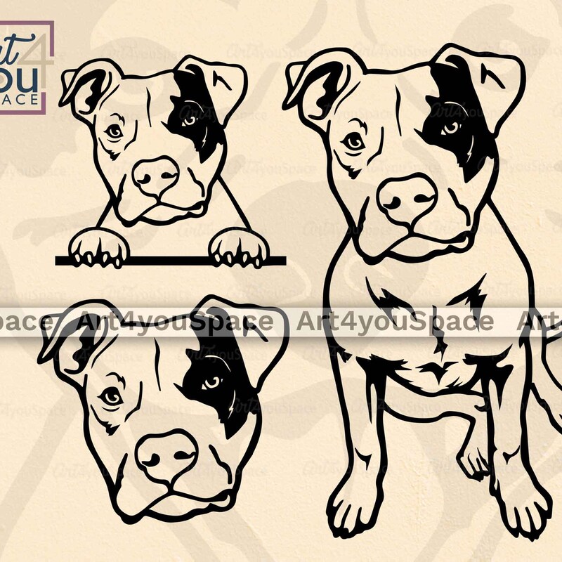 Pit Bull Svg - Etsy