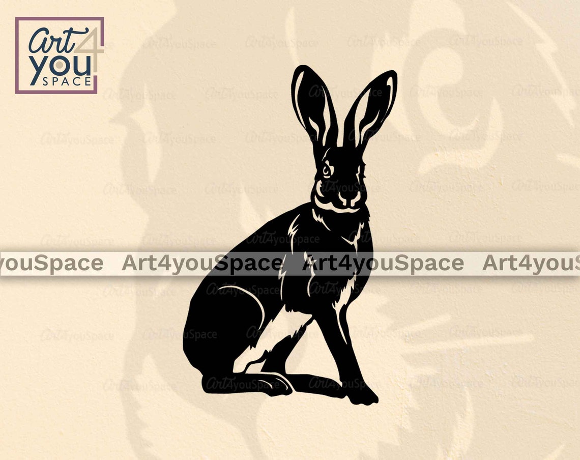 Hare Rabbit SVG Files Cricut Woodland Clipart Peeking - Etsy