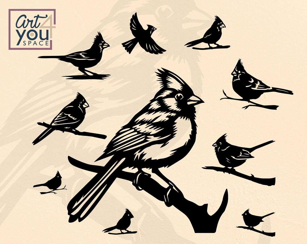 Dxf Files for Plasma, Cardinal Svg, Laser Cut File Bird, Silhouette ...