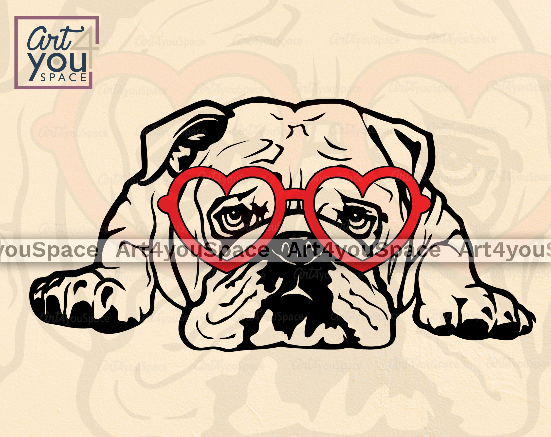 American Bulldog Svg Dog Svg Files for Cricut Vector Clipart - Etsy