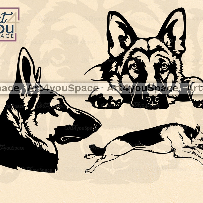 German Shepherd Svg - Etsy
