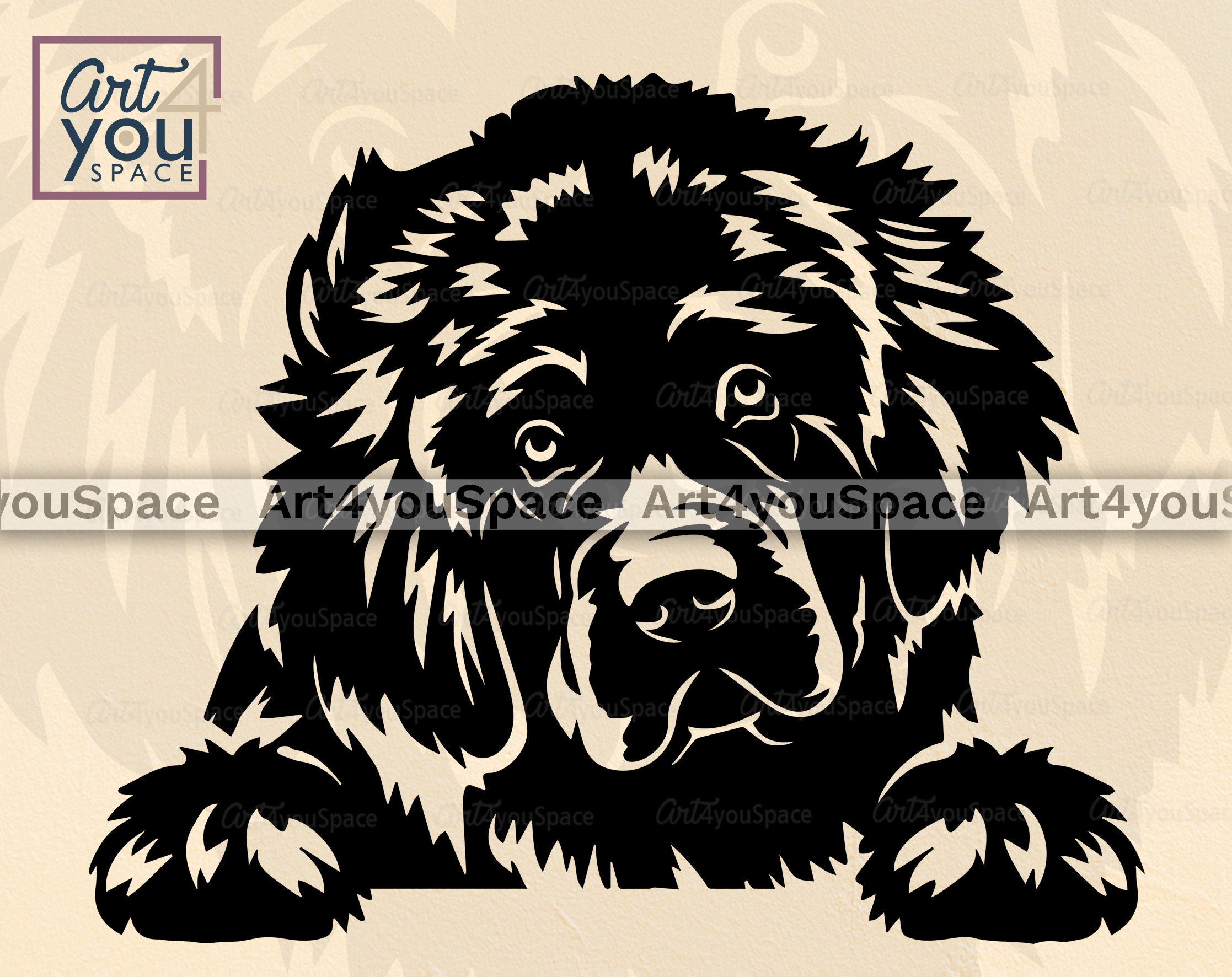 Newfoundland svg dog svg file for Cricut Newfie art Clipart | Etsy