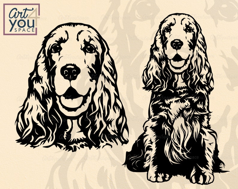 Cute English Cocker Spaniel Svg Dog Svg File for Cricut - Etsy Canada