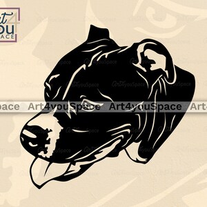 Pit Bull Svg, Dog Svg Cricut, Pet Face, Head Paw Clipart, Laser Cut ...