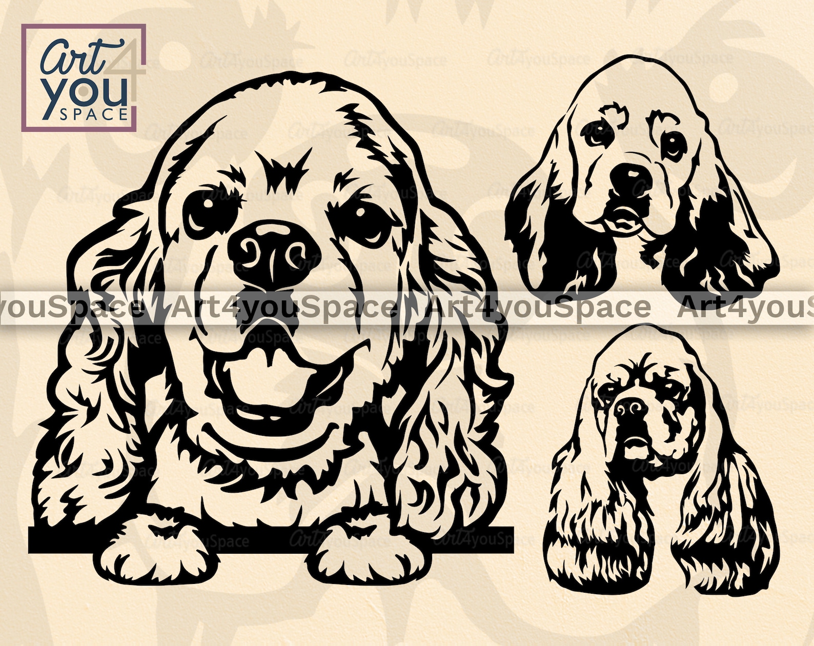 American Cocker Spaniel Svg Dog Svg Files for Cricut Pet - Etsy