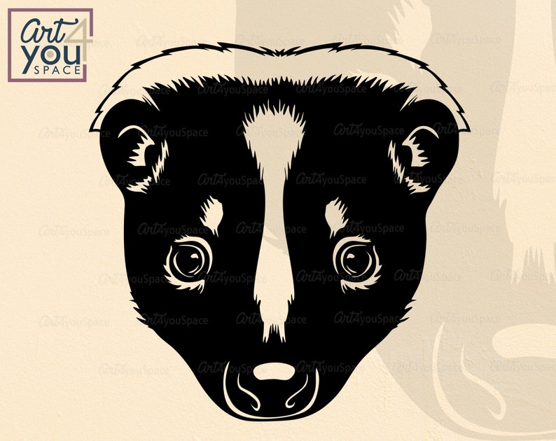Cute Skunk SVG Cricut Cutting File, Woodland Animal Face, Peeking ...