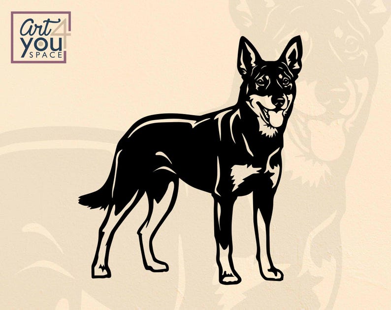 Australian Kelpie Dog Svg, Laser Cut Vector, Cnc Plasma DXF Files ...