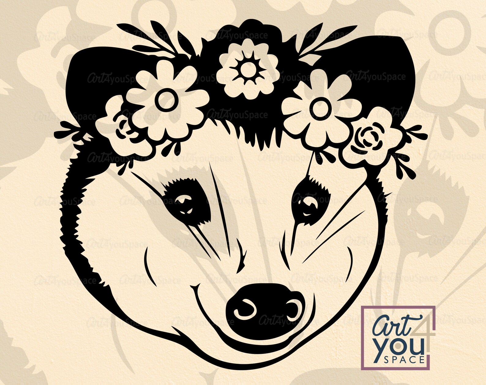 Svg Opossum Mom Possum Face Woodland Animal Wild Nature - Etsy