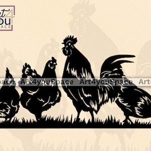 Chicken Laser Cut File, Rooster Svg, Cricut Projects, Farm Animal ...