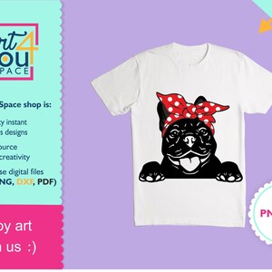 French Bulldog, SVG, Frenchie, Bulldog, Dog Bandana, Cute, Clipart ...