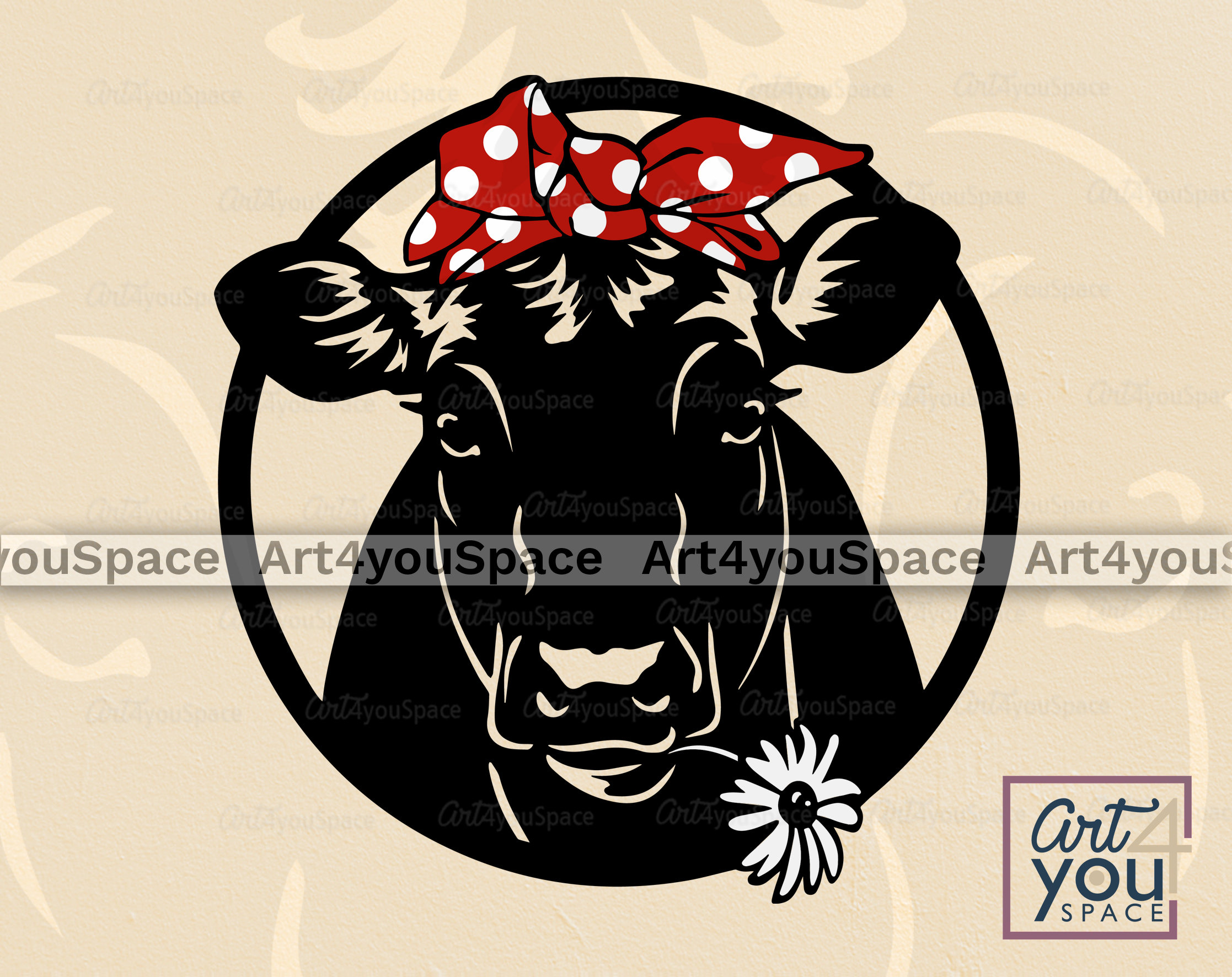 Heifer Svg Angus Cow Png Bandana Svg Files for Cricut Farm | Etsy