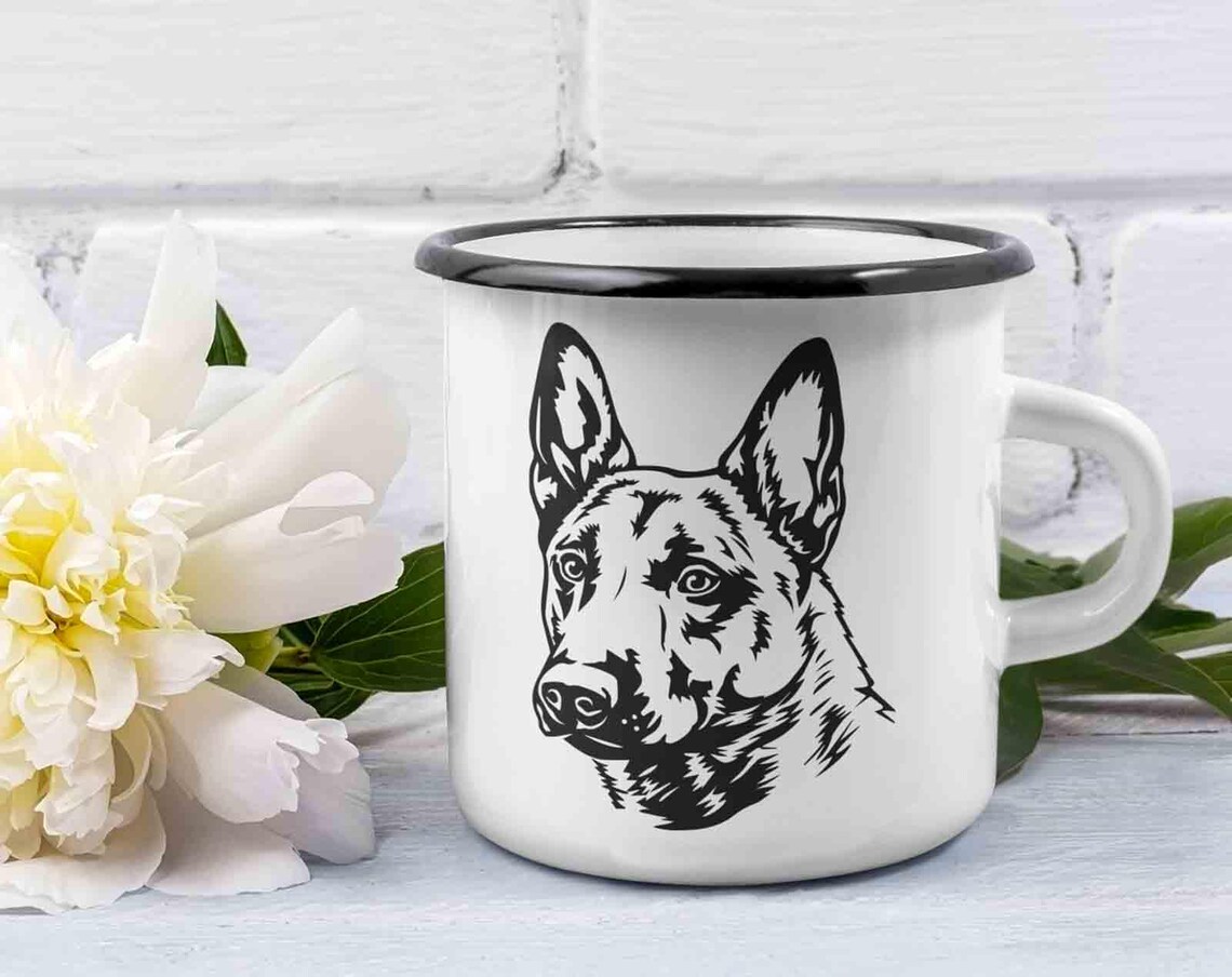 Belgian Malinois Svg, Dog Face Realistic Vector Graphics Download ...