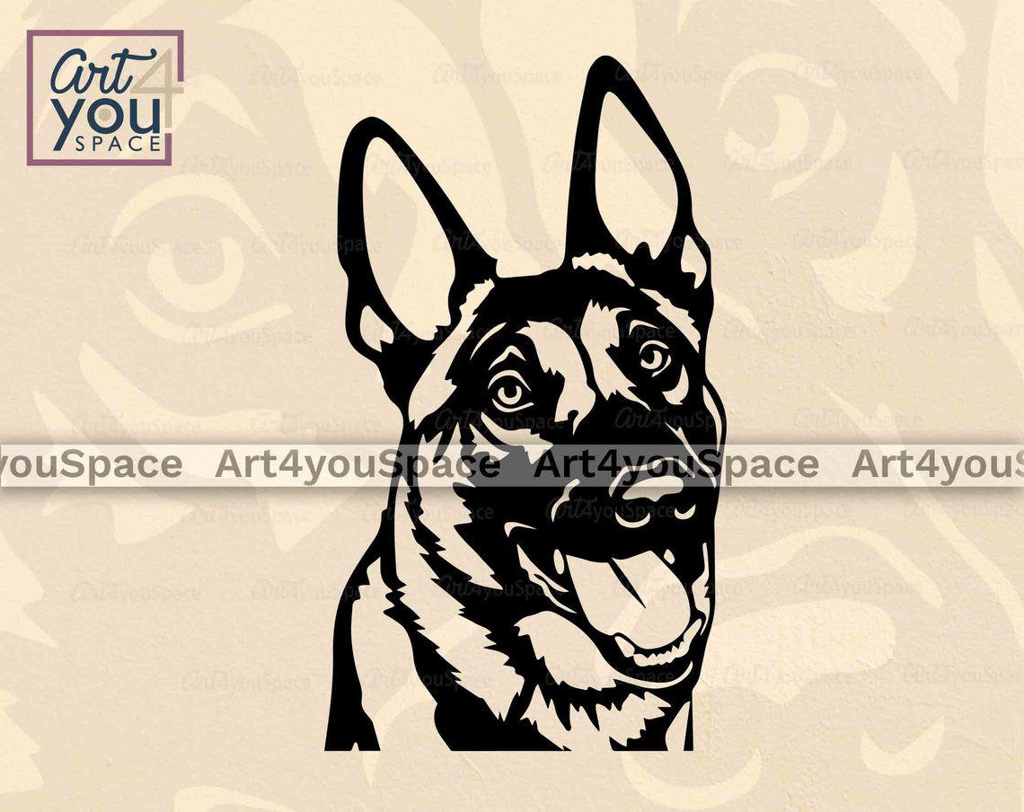 Belgian Malinois Svg Dog Svg File for Cricut Funny Peeking - Etsy