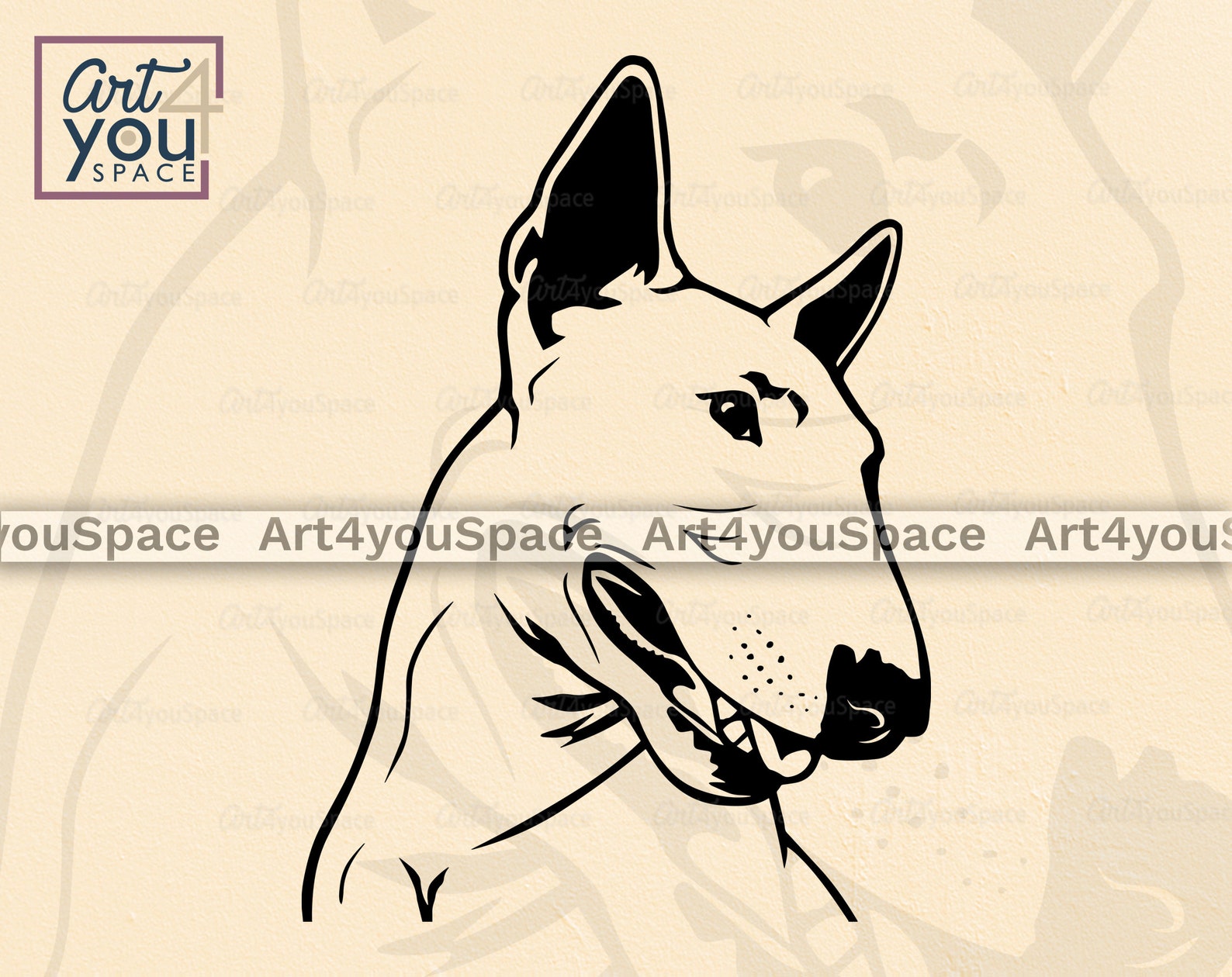 Bull Terrier Svg Dog Svg Files for Cricut Pet Portrait | Etsy