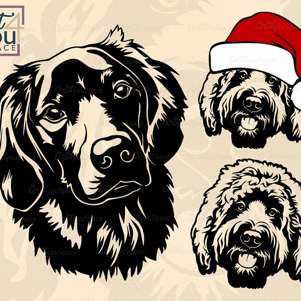 Christmas Golden Doodle Png - Etsy