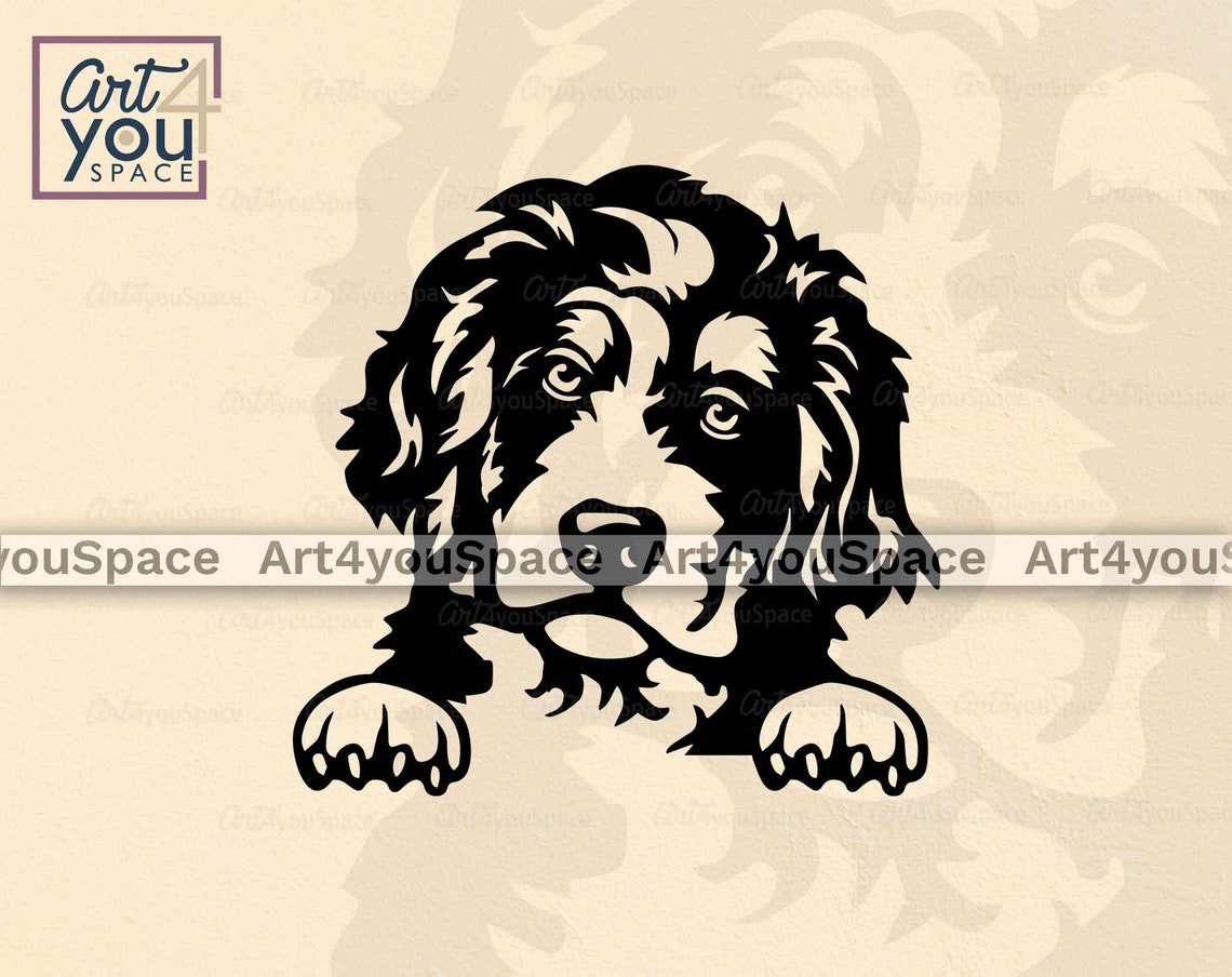 Bernedoodle Dog Svg Files for Cricut Doodle Face Clipart - Etsy New Zealand