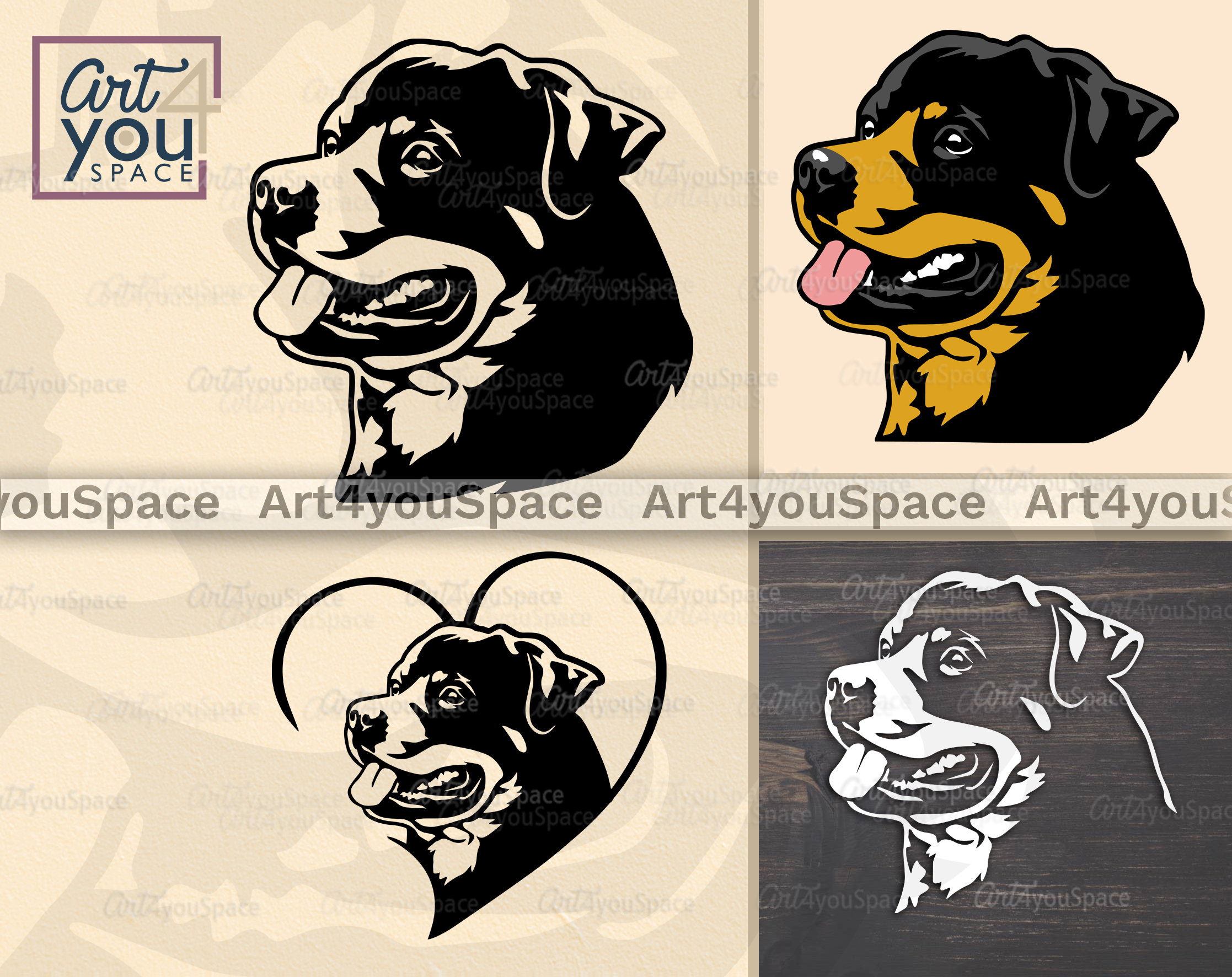 Rottweiler svg Dog Cricut Project Rott Vector stencil | Etsy