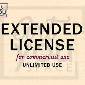 EXTENDED LICENSE for Commercial Use for One Listing for One Person, SVG ...