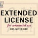 EXTENDED LICENSE for Commercial Use for One Listing for One Person, SVG ...