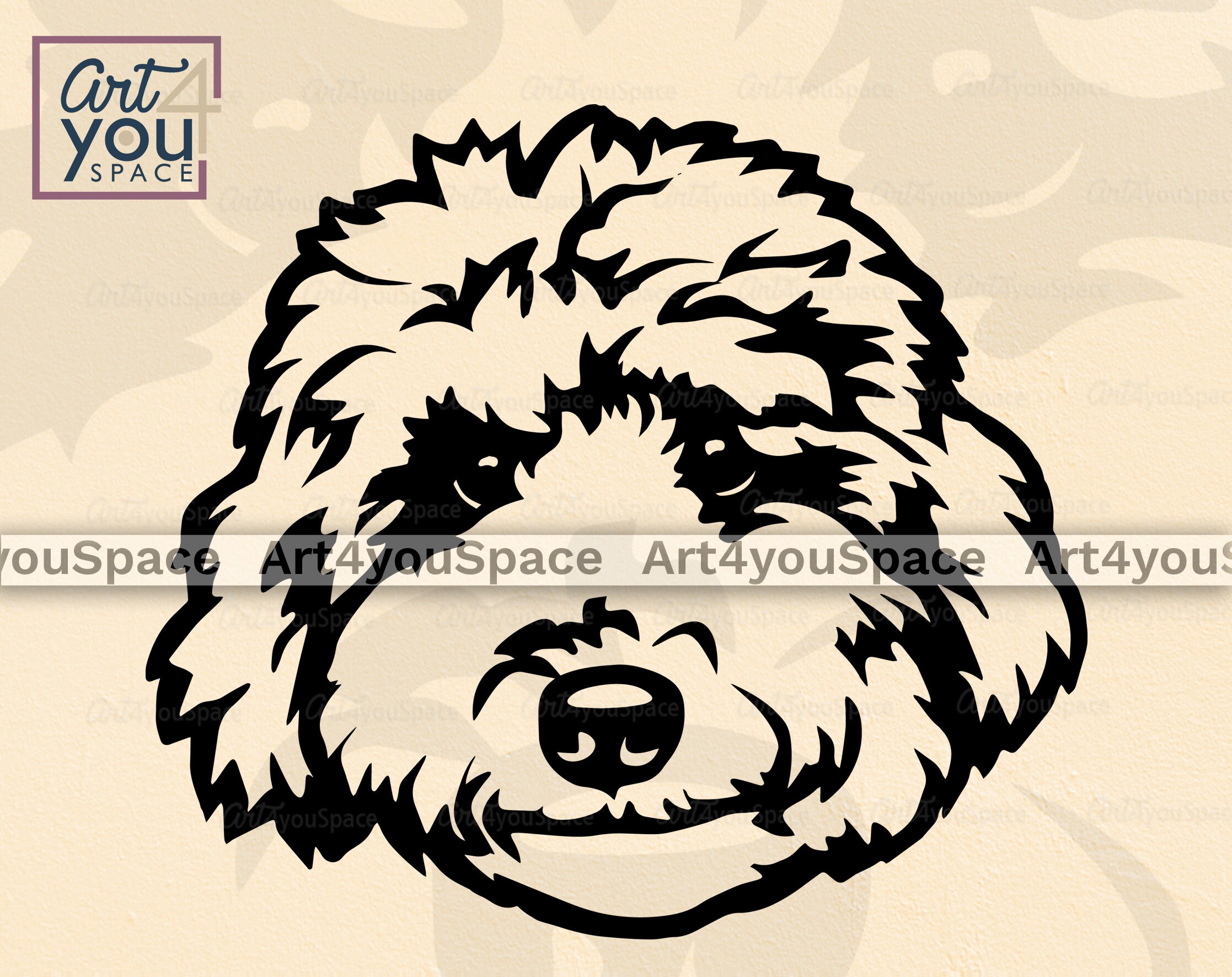 Labradoodle Svg Dog Svg Cricut July 4th Clipart Face USA | Etsy