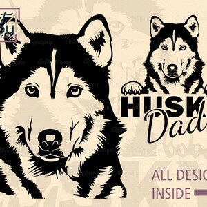 Husky SVG dog clipart Siberian Husky mom dad cricut Dog | Etsy