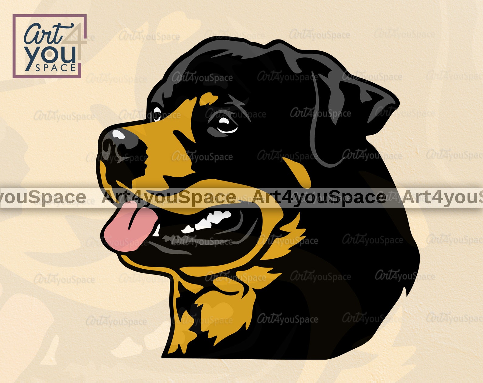 Rottweiler Svg Dog Cricut Project Rott Vector Stencil - Etsy