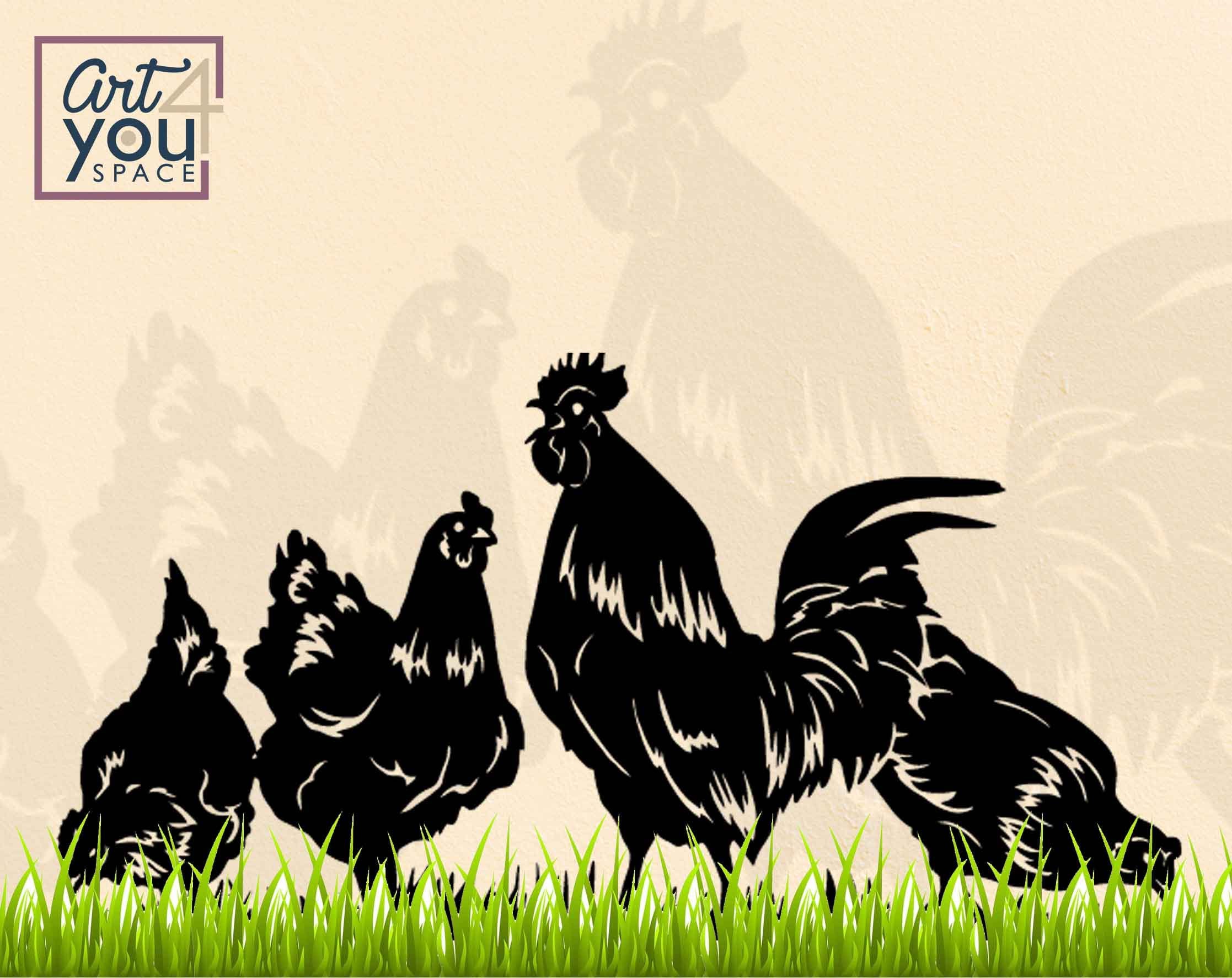Chicken Laser Cut File, Rooster Svg, Cricut Projects, Farm Animal ...