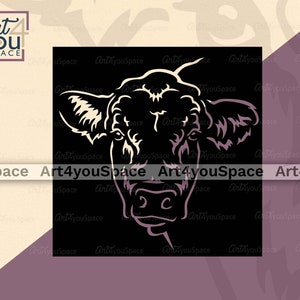 Angus Bull SVG File Cricut, Cattle Clipart, Buffalo Head Vector Stencil ...