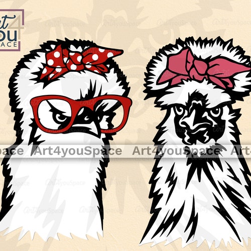Silkie Chicken Svg Files for Cricut Farm Life Poultry Sign - Etsy