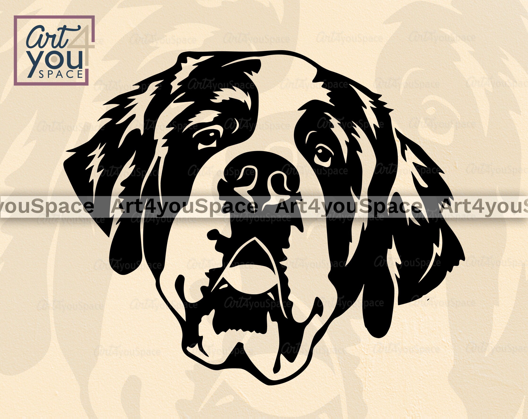 Saint Bernard Dog Svg File for Cricut Mom Dad Pet Face | Etsy