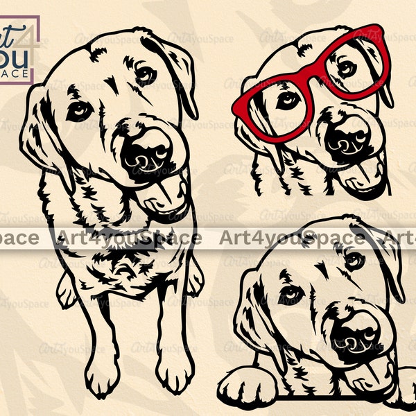 Lab Dog Svg - Etsy