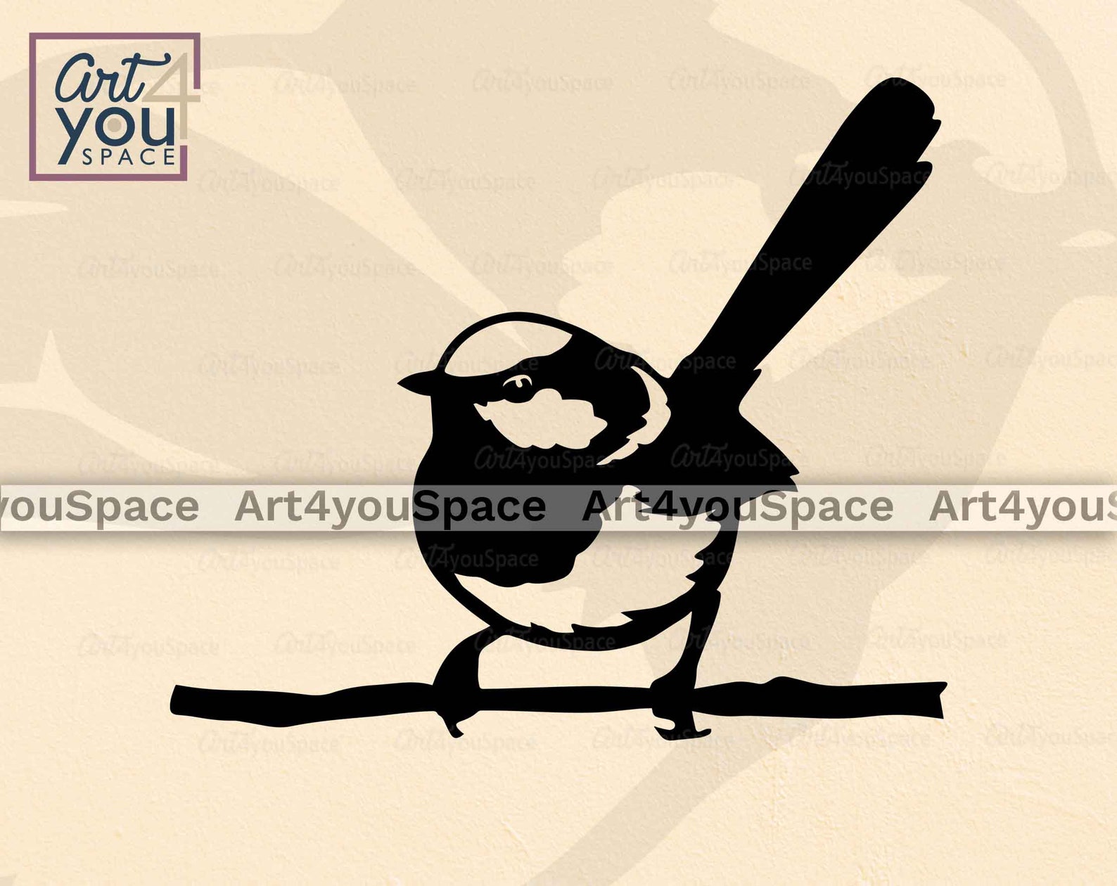 Blue Wren Svg Files for Cricut Australian Bird on Branch - Etsy Australia