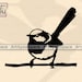 Blue Wren Svg Files for Cricut, Australian Bird on Branch Vector for ...