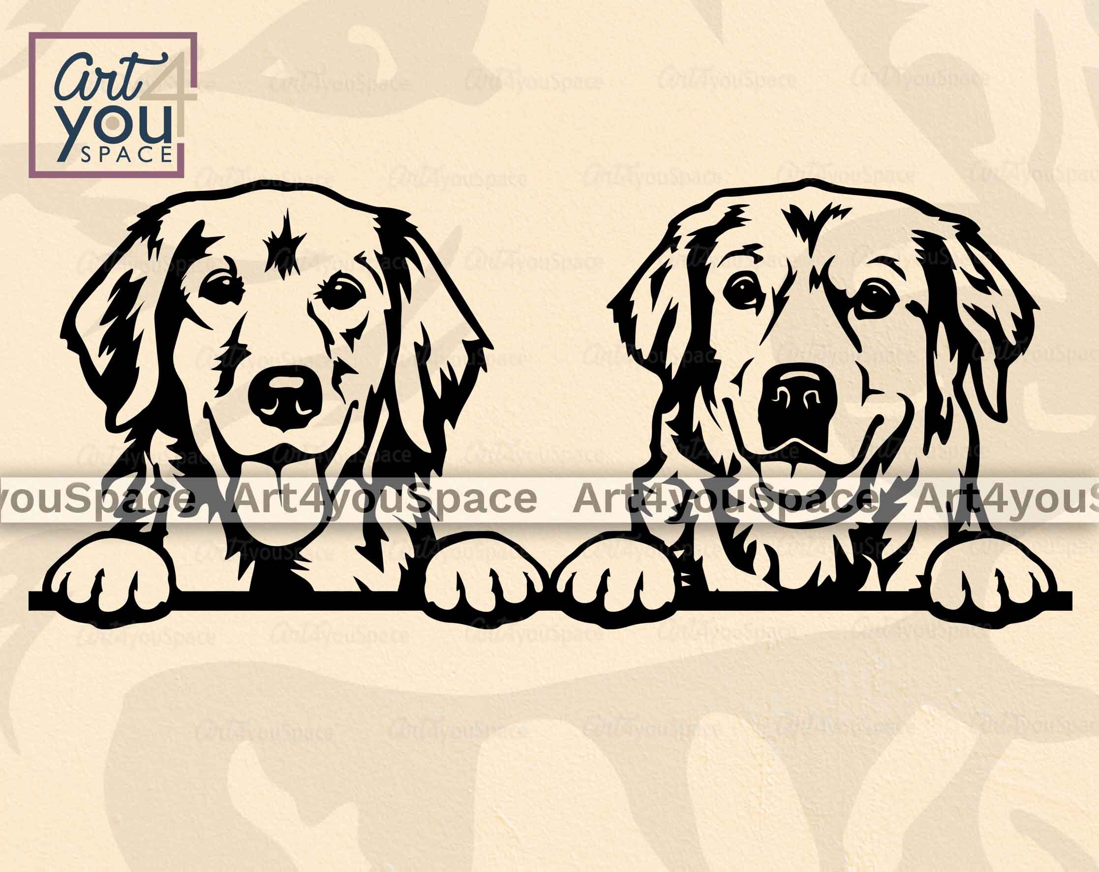 Golden Retriever SVG Goldie Dog Clipart Dog Svg File for - Etsy