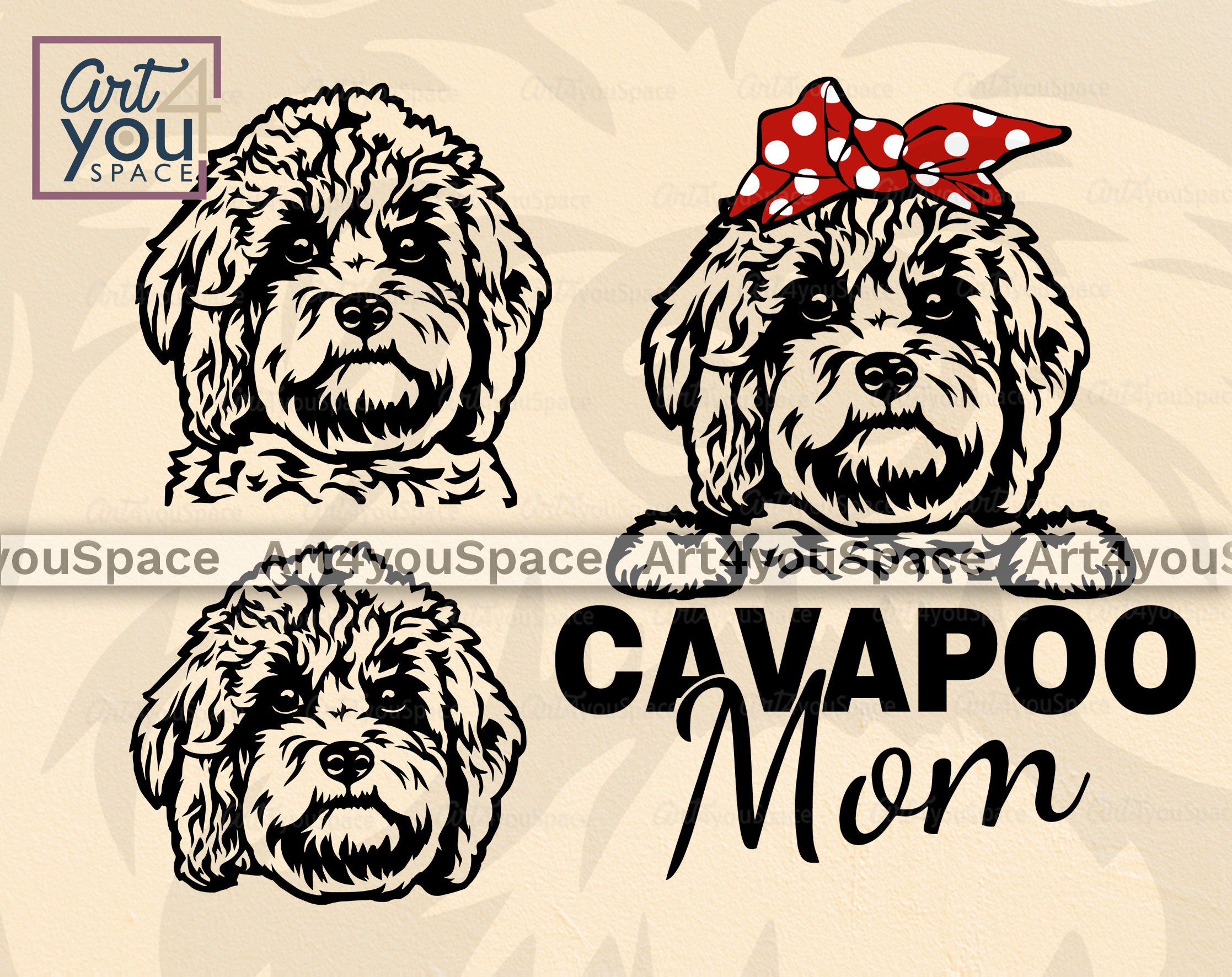 Cavapoo Svg Dog SVG File Cricut Cute Puppy Clipart Download | Etsy