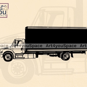 Box Truck Svg, Freightliner, Car Outline Vector, Vehicle Png, Delivery ...