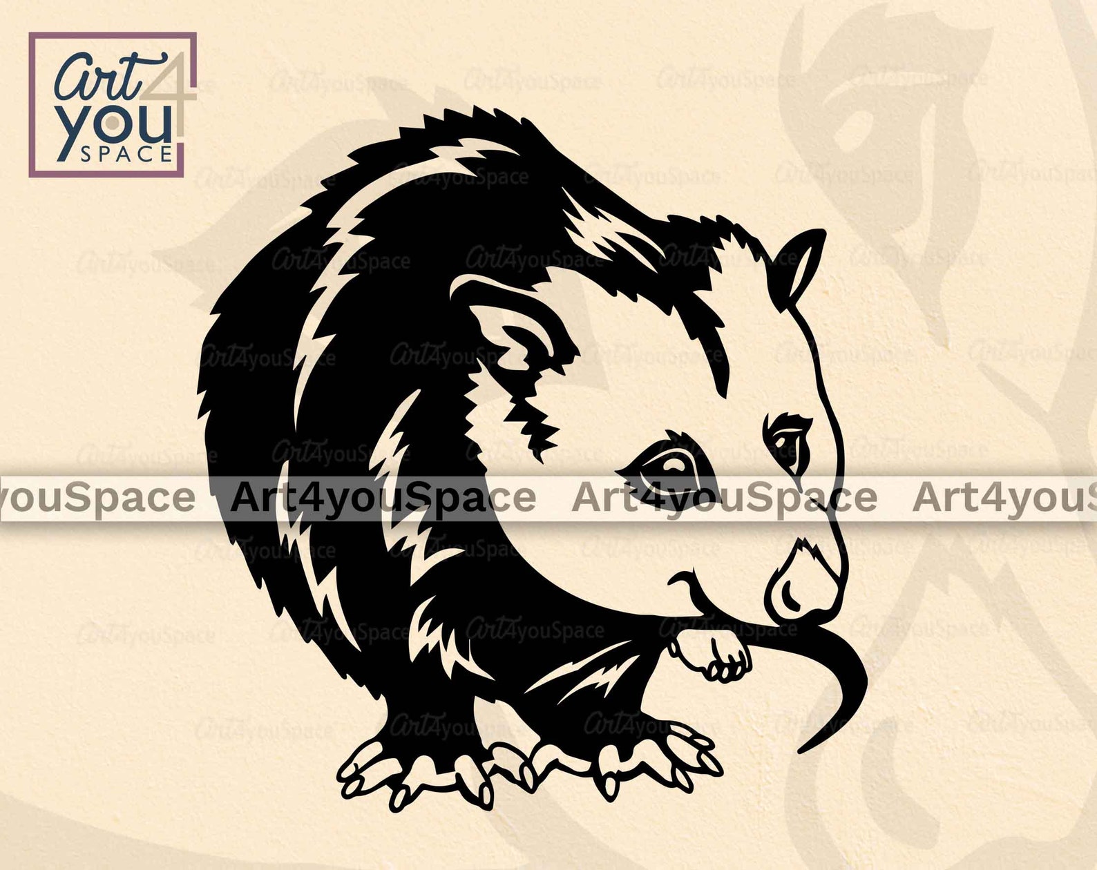 Opossum Svg for Crciut Possum Face Woodland Animal Wild | Etsy
