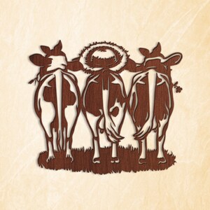 Three Cows SVG Files for Cricut, Heifer Png, Farm Animal Clipart ...