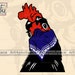 Rooster With Bandana Svg Files for Cricut, Clipart Farm Animal, Chiken ...