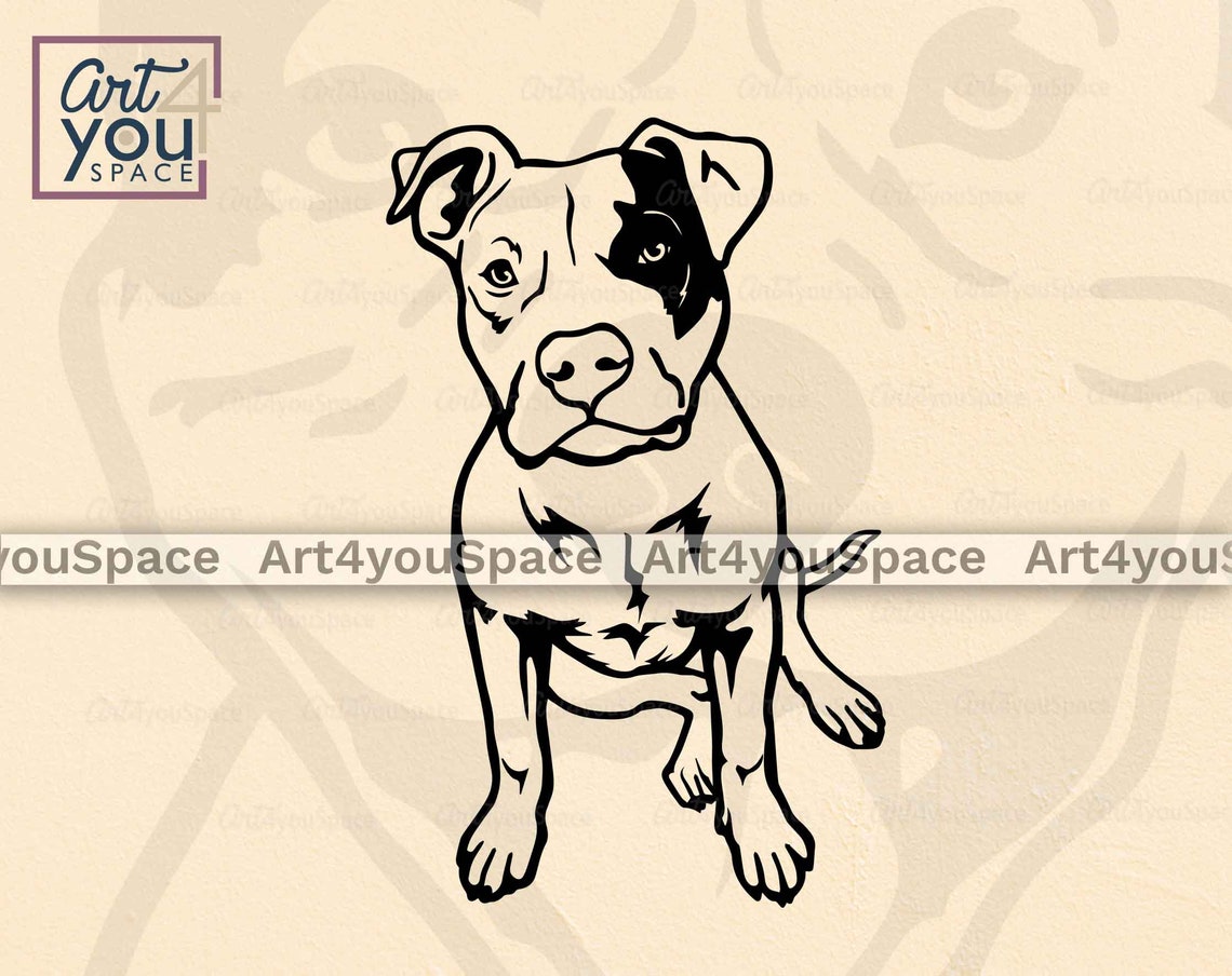 Pit Bull Svg Dog Svg Cricut Face Vector Head Clipart Png - Etsy
