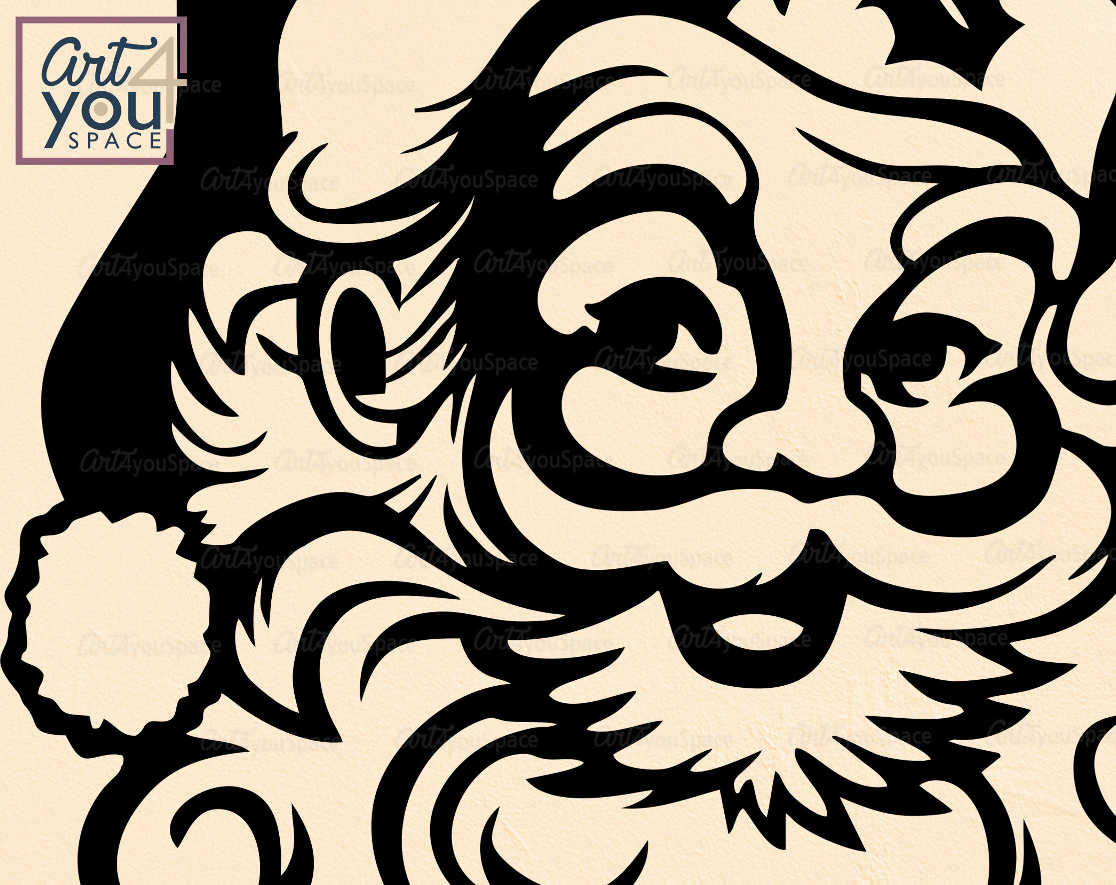 Santa Svg Cricut Christmas Svg Xmas Clipart Laser Cut | Etsy