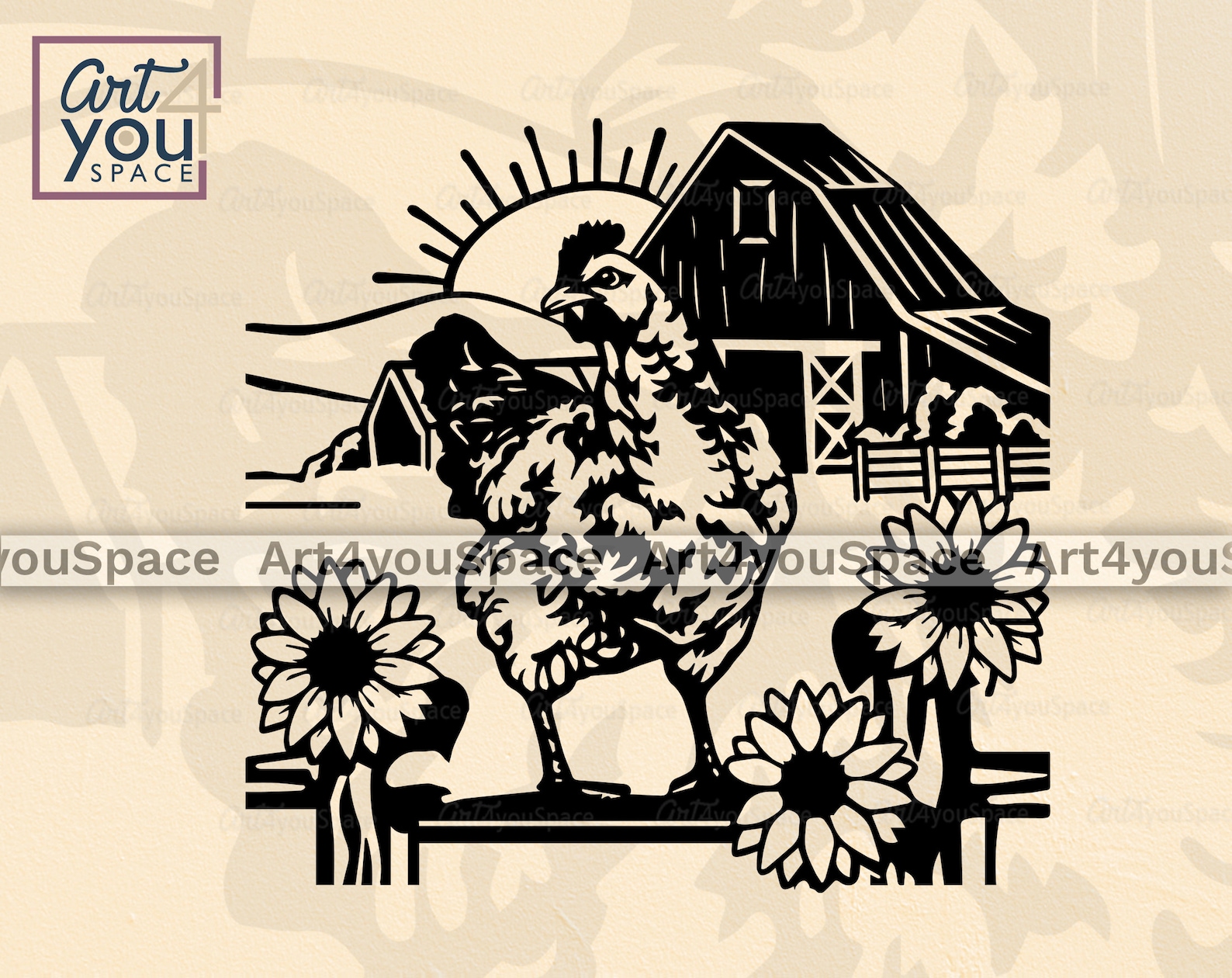 Chicken Svg Cricut, Farm Logo Design, Sunflowers Clipart, Hen, Rooster ...